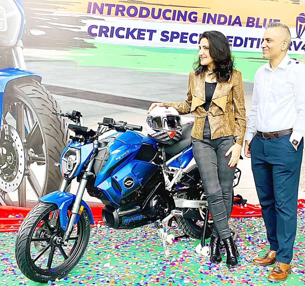 Revolt Motors Unveils India Blue - Cricket Special Edition Electric ...