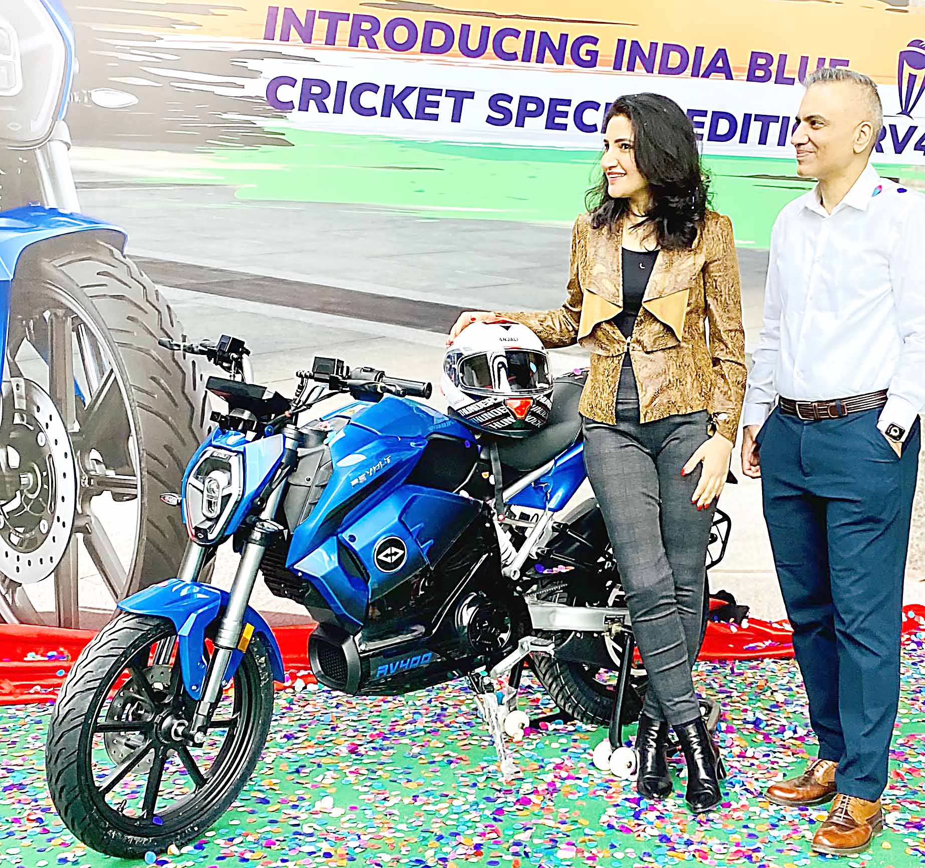 Revolt Motors Unveils India Blue - Cricket Special Edition Electric ...
