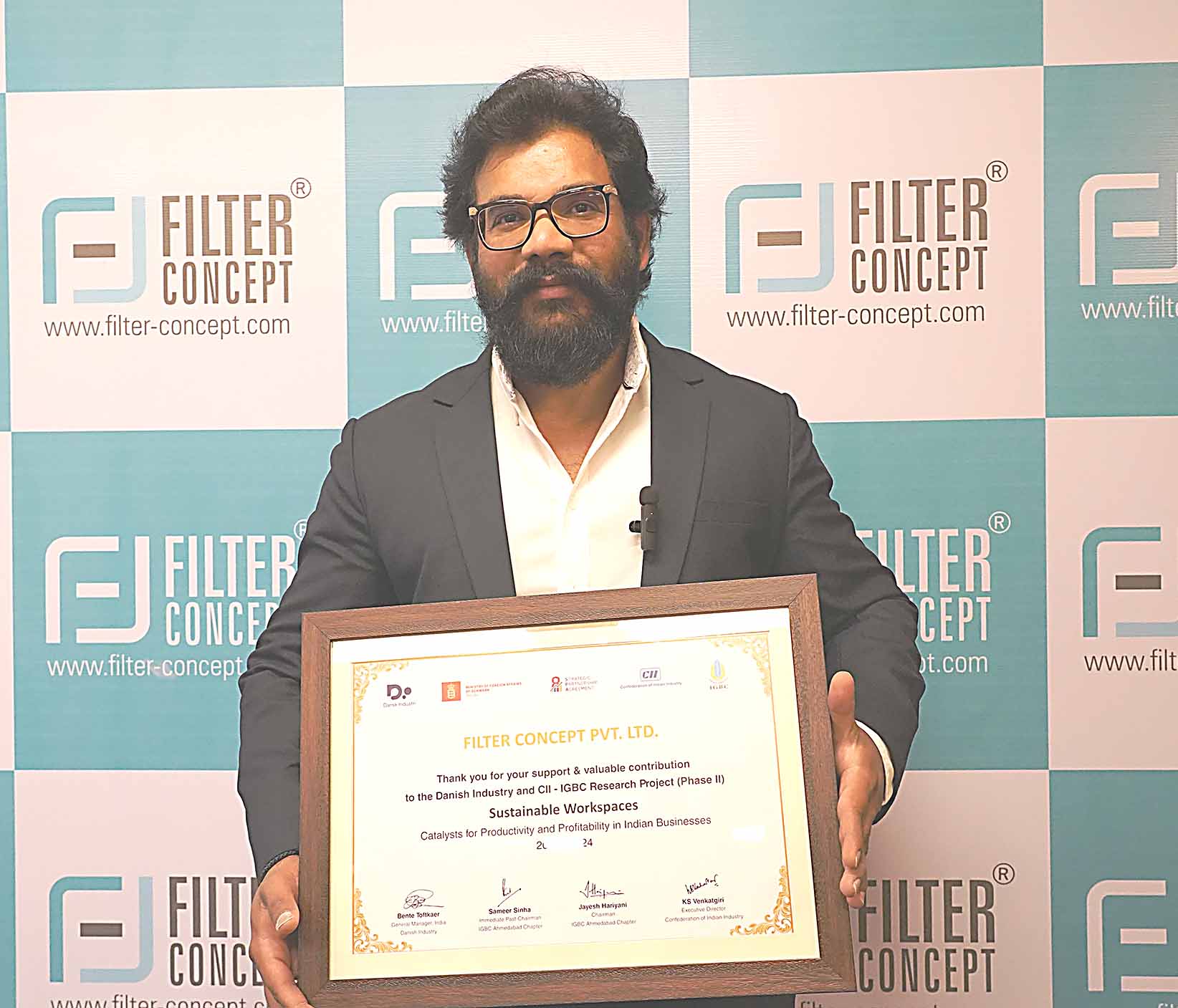 Ahmedabad Based Organization “Filter Concept” Honoured For "Sustainable Workspace"