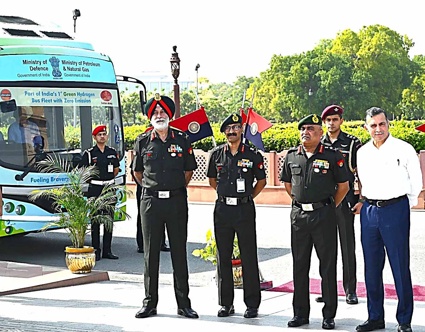 “OLIVE GREEN - GOING GREEN” INDIAN ARMY RECEIVES FIRST HYDROGEN BUS